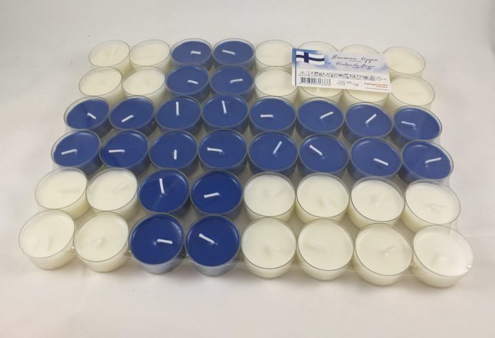 Hansa Candle Suomen Lippu Lämpökynttilä 48 Kpl / Pkt - Sisustuskauppa24.fi